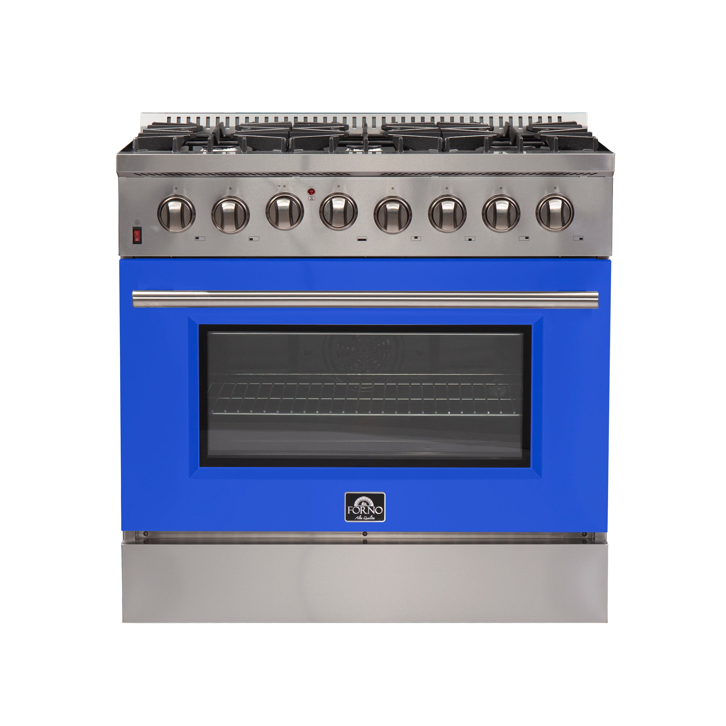 Forno Galiano 36-Inch Freestanding Dual Fuel Range, 6 Burners, Double ...