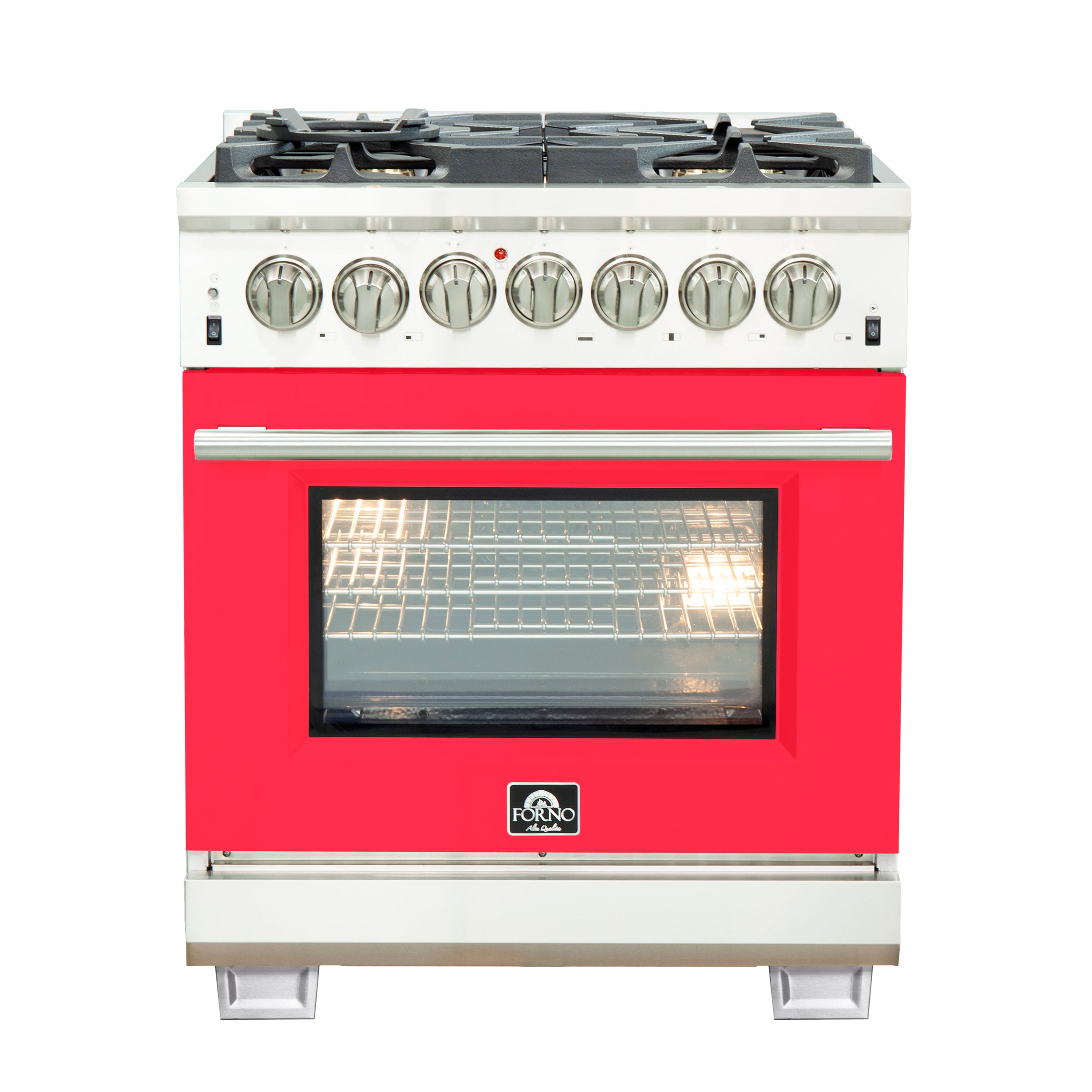 Forno Capriasca 30-Inch Freestanding Dual Fuel Range, 4 Burners, True ...
