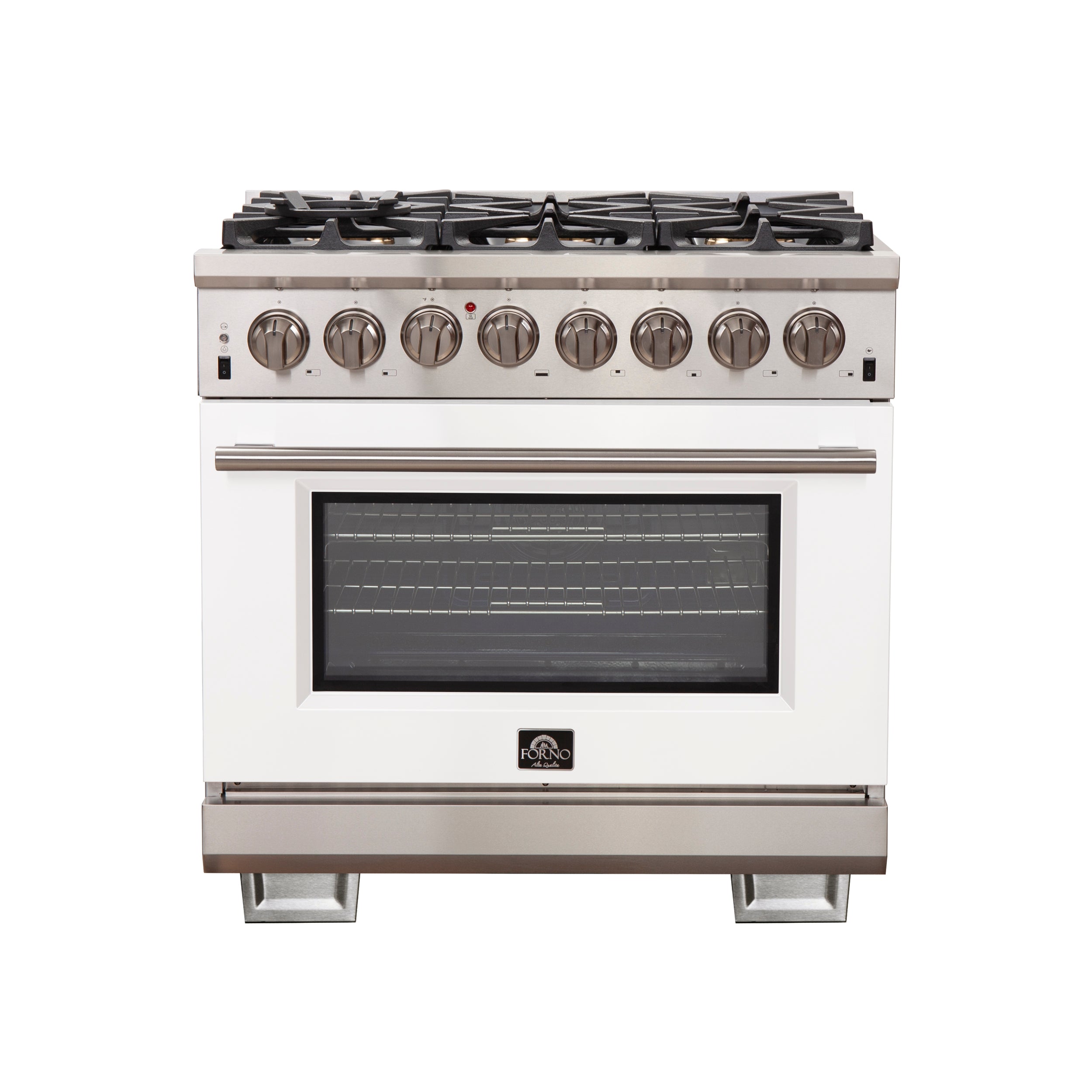 Forno Capriasca 36-Inch Freestanding Dual Fuel Range, 6 Burners, True ...