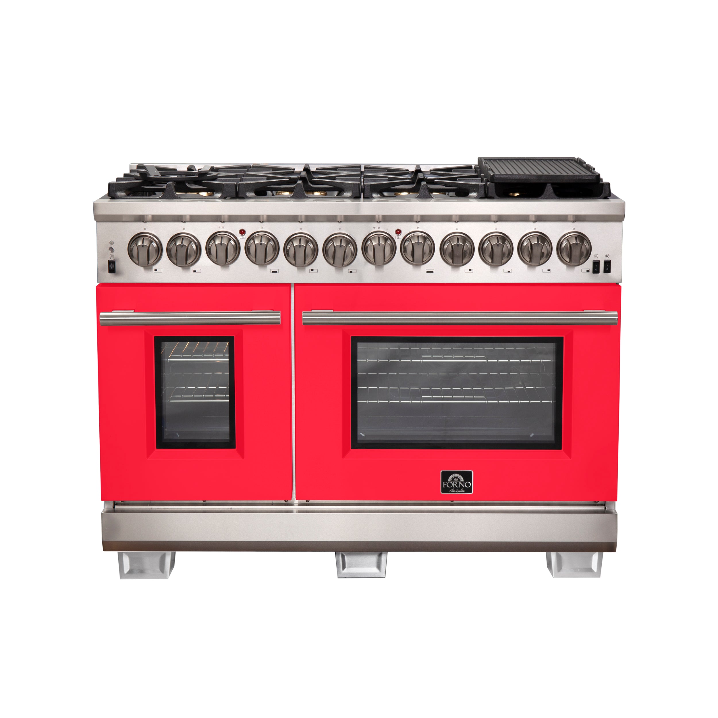 Forno Capriasca 48-Inch Freestanding Dual Fuel Range, 8 Burners, True ...