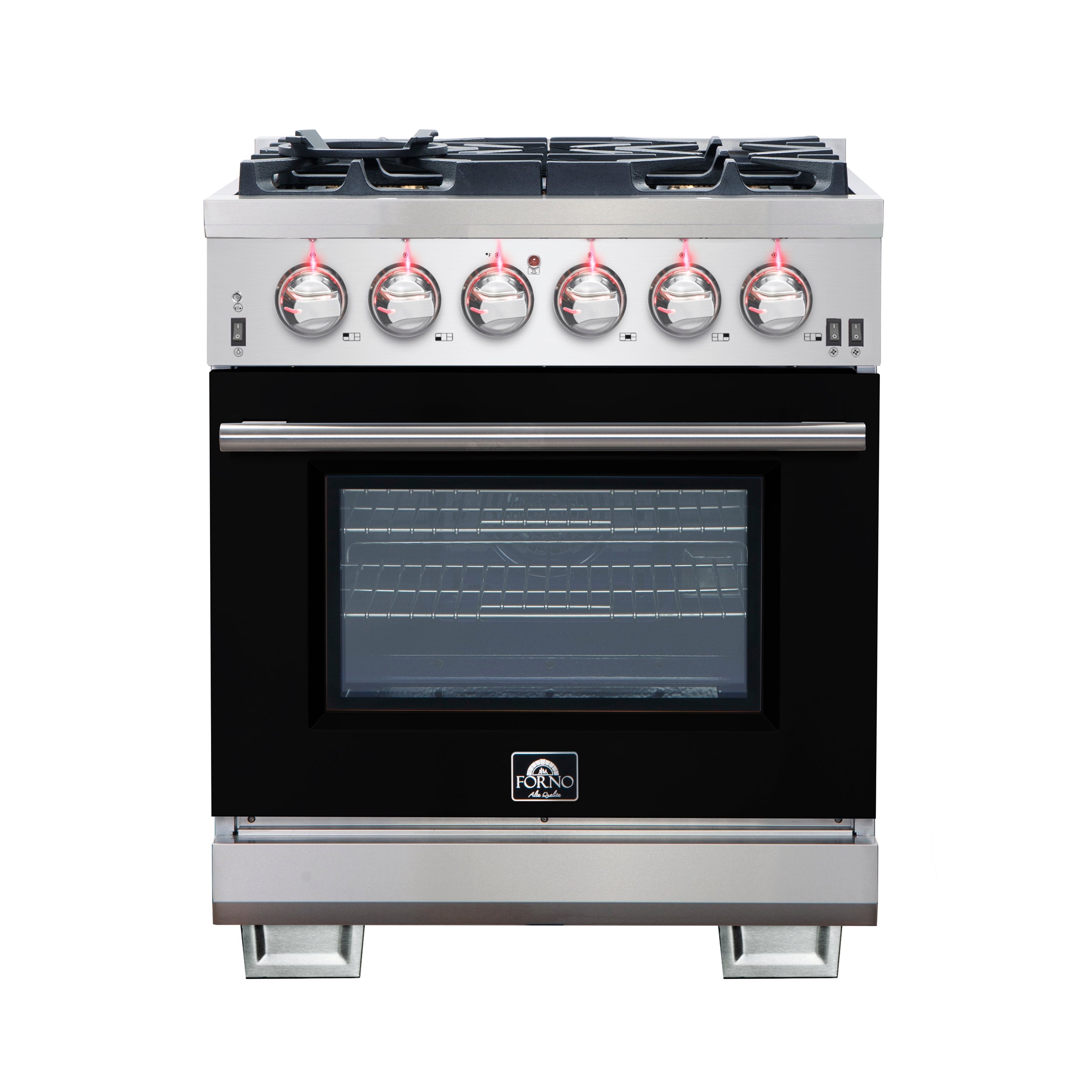 Forno Capriasca 30-Inch Freestanding Gas Range, 4 Burners, True Convec ...